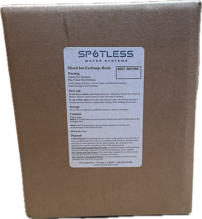 Replacement Resin de-ionizing resin filter drum – Spotless Water Systems